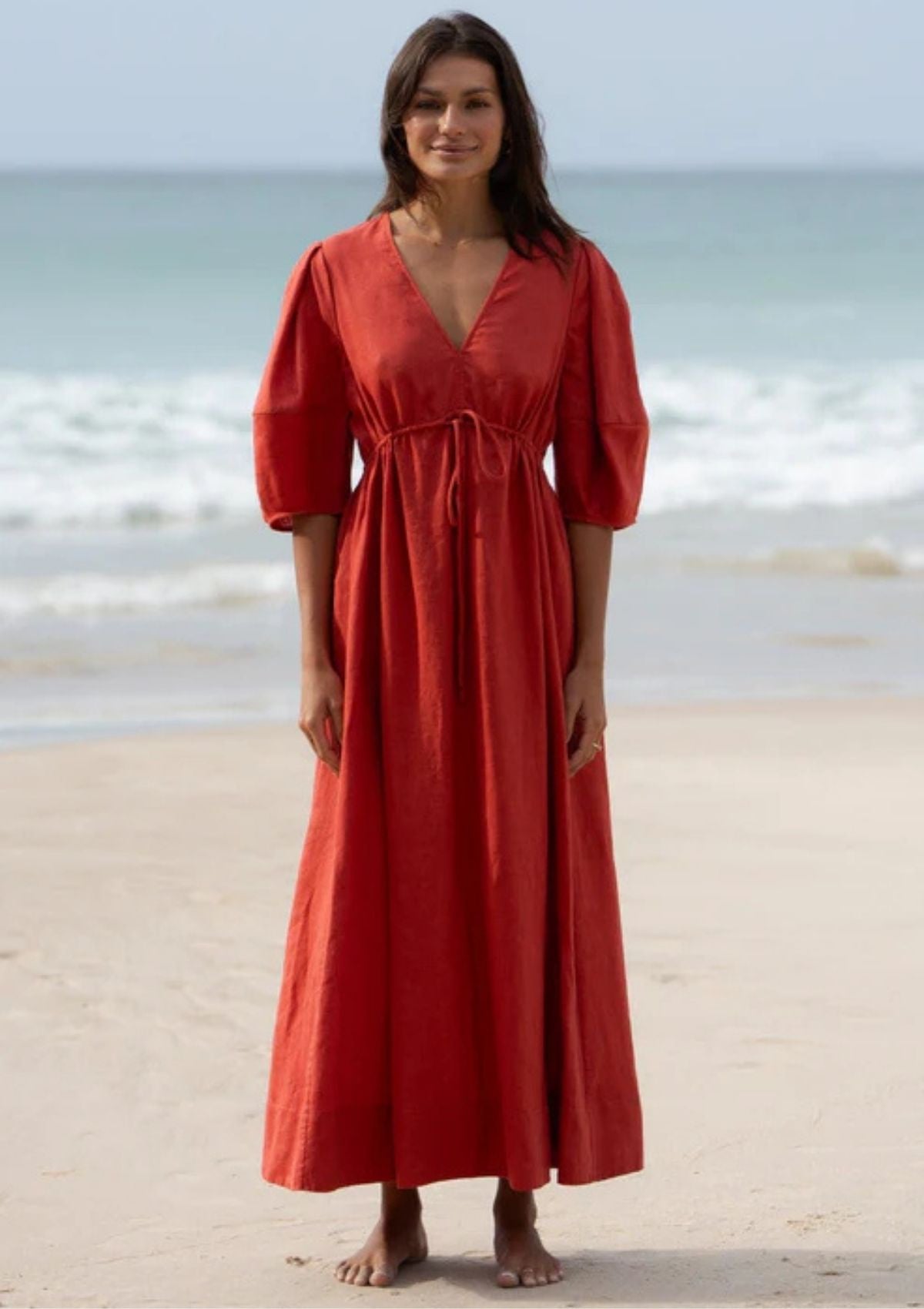 Lilly Pilly Vida Linen Dress - Hibiscus – Deer Willow