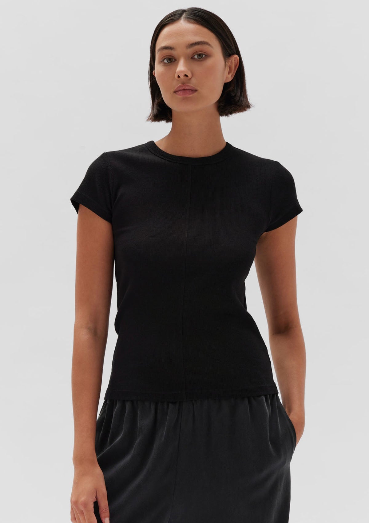 Assembly Label Renn Organic Rib Tee - Black – Deer Willow