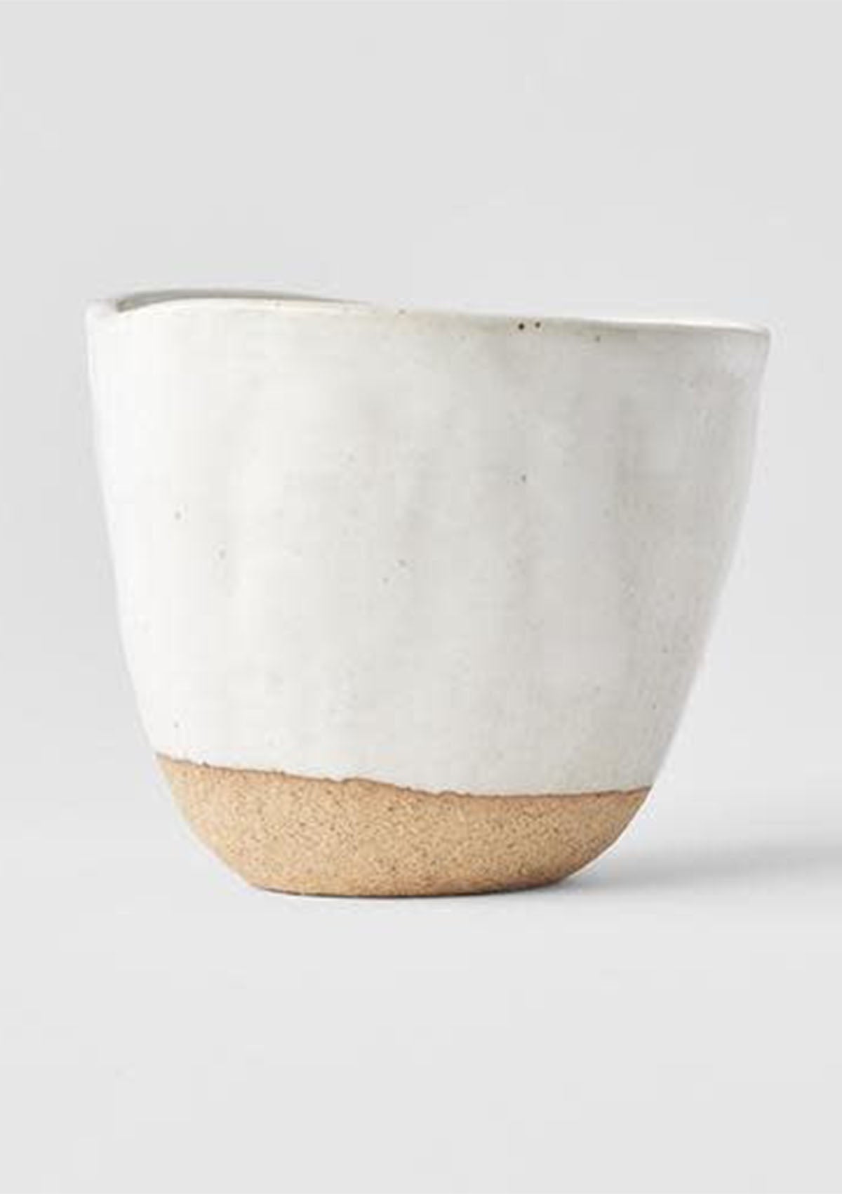 Made In Japan Lopsided Teamug - White & Bisque – Deer Willow